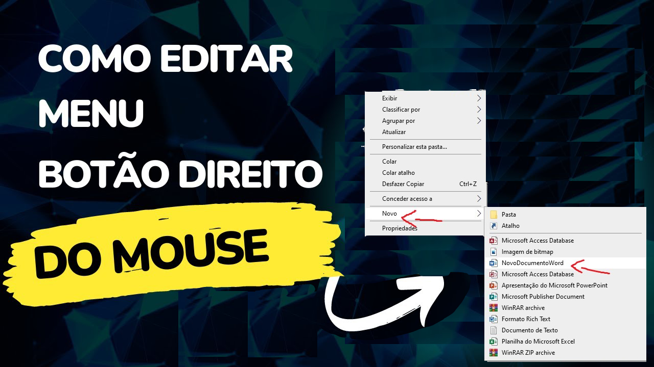 Aprenda a Criar Atalhos Dentro do Botão Direito do Mouse no Windows ...